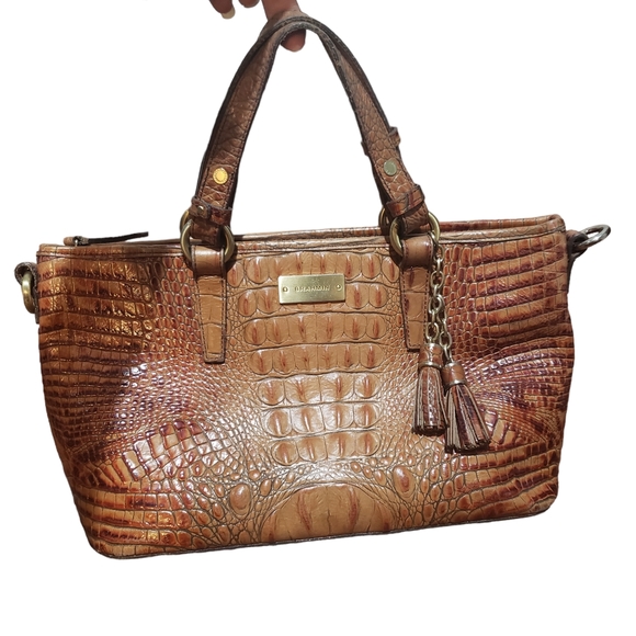Brahmin | Bags | Brahmin Mini Asher Bag Shoulder Bag Croc Embossed ...
